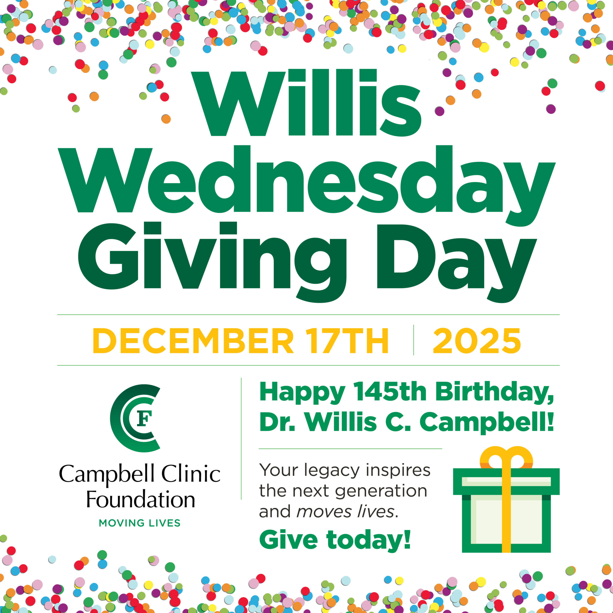 Get Ready for Willis Wednesday! | Campbell Clinic Foundation